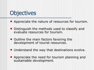 3 Tourism Resources | PPT