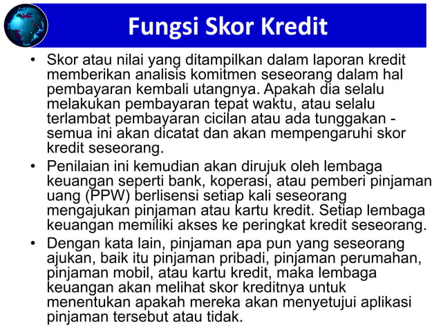 Contoh "Credit Scoring di Malaysia" _Materi Training CREDIT SCORING | PPTX