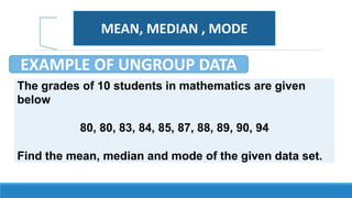 3A. MEASURES OF CENTRAL TENDENCY UNGROUP AND GROUP DATA.pptx
