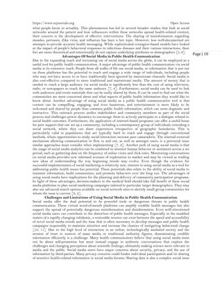 The Impact of Social Media on Public Health Communication (www.kiu.ac ...