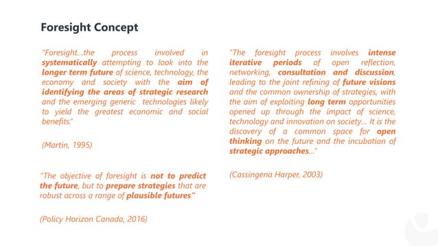 Foresight for Identifying Research Priorities for Sustainable Blue | PPT