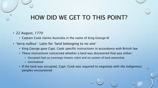 3a Australia's government, terra nullius and federation | PPTX