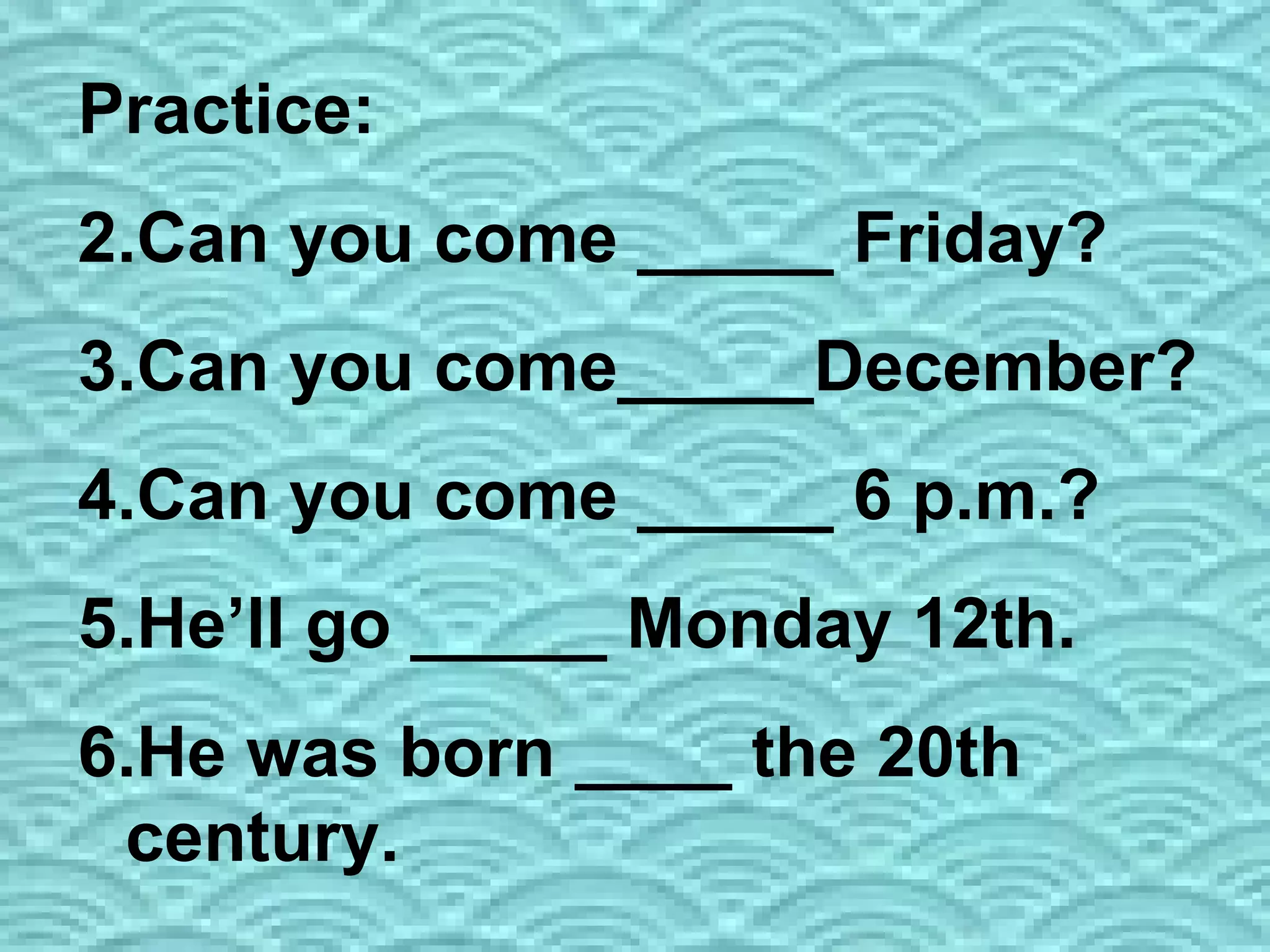 3a. Prepositions Of Time | PPT