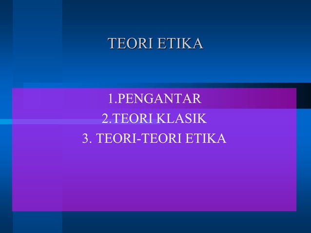 3 a teori etika | PPT