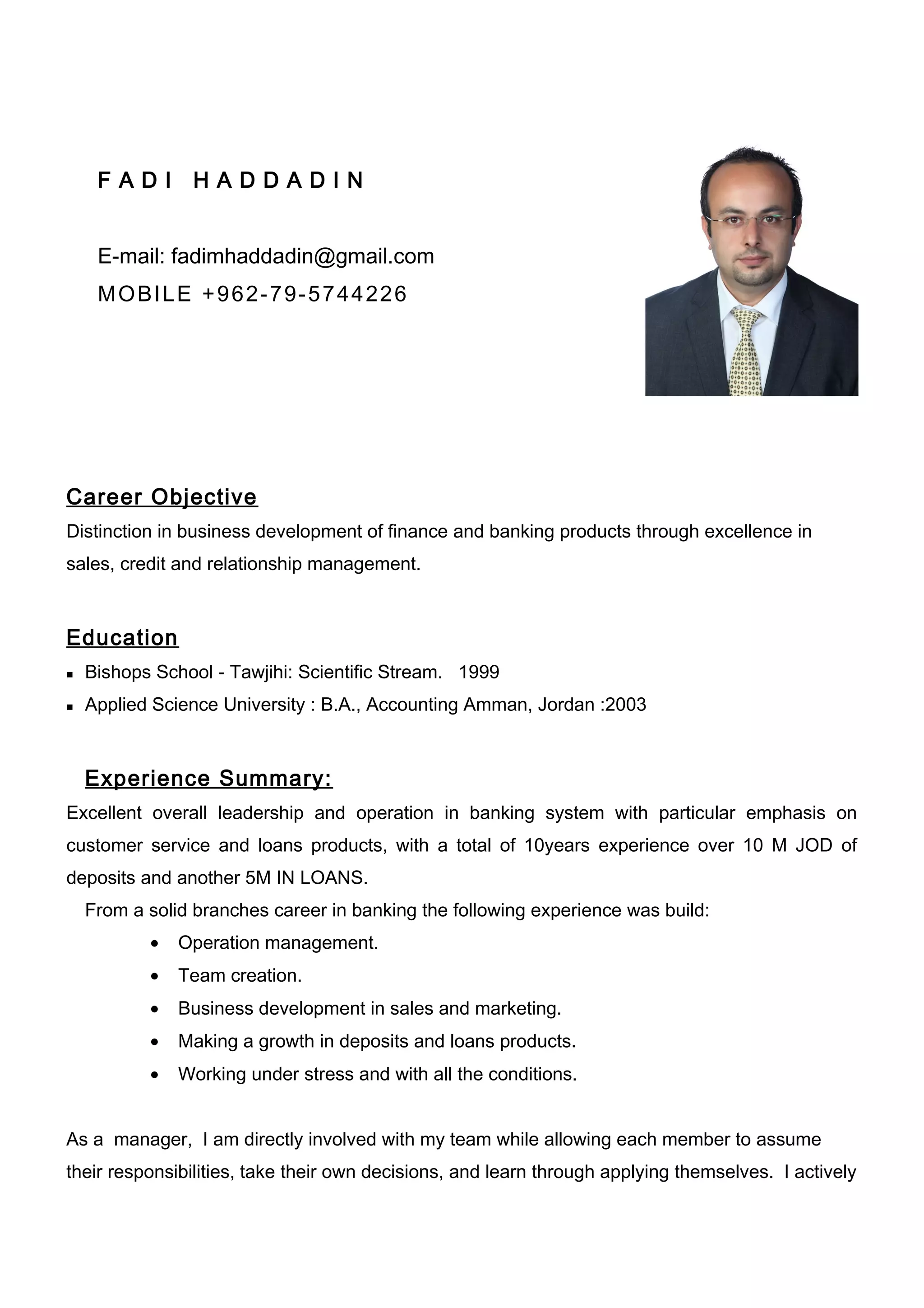 Fadi Haddadin CV | DOC