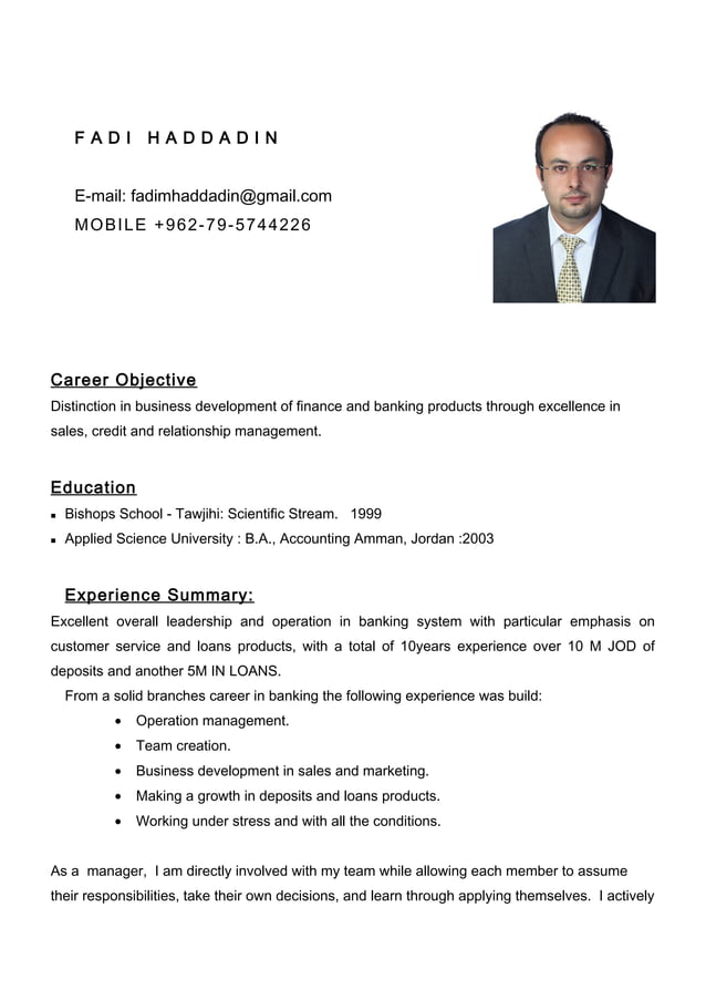 Fadi Haddadin CV | PDF