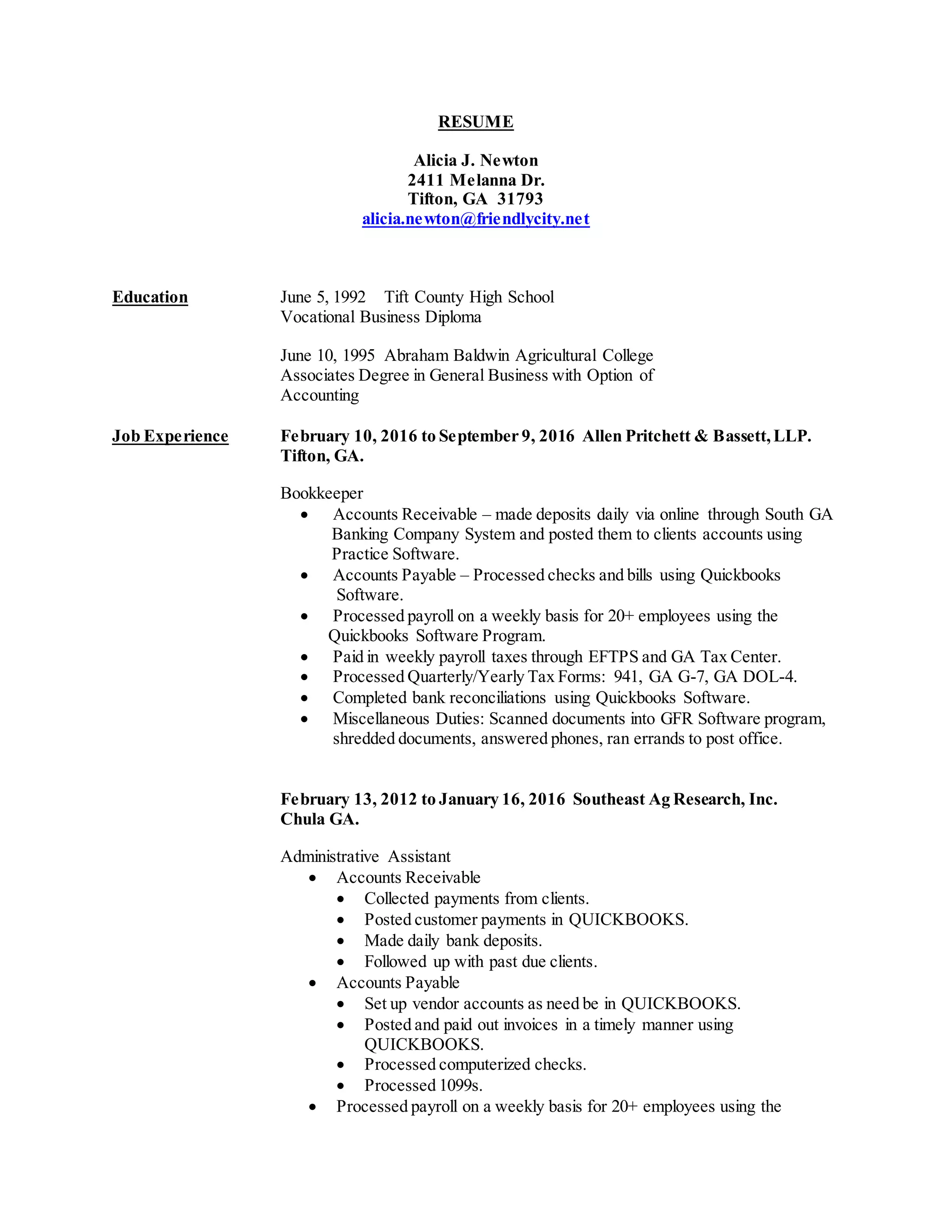 RESUME--ALICIA NEWTON | DOCX