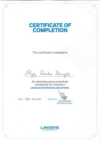 Linksys Certificatre | PDF