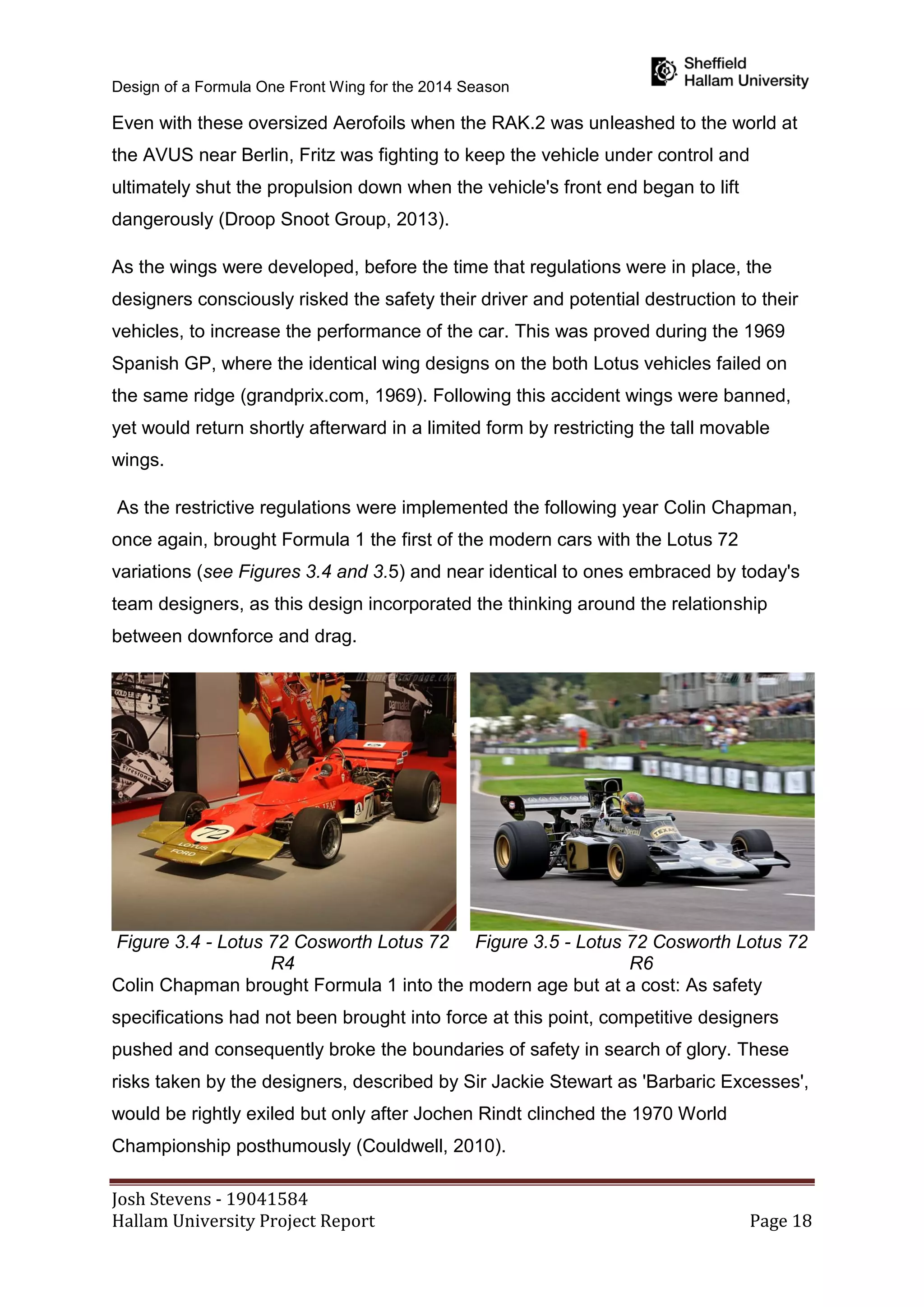 Design of a Formula One Front Wing for the 2014 Season (with ...