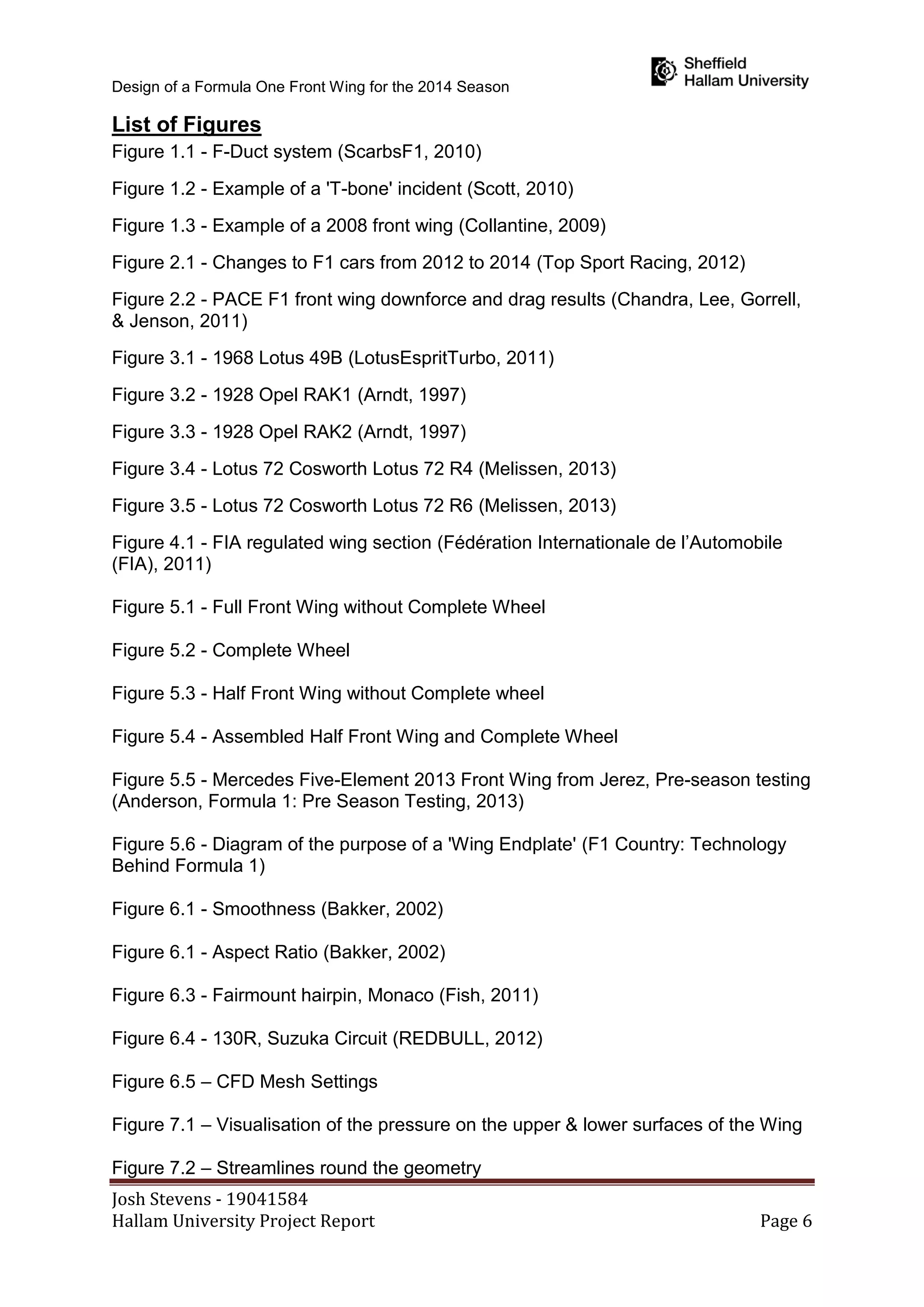 Design of a Formula One Front Wing for the 2014 Season (with ...