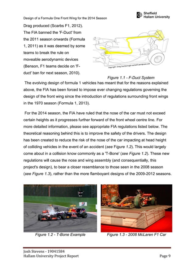 Design of a Formula One Front Wing for the 2014 Season (with ...