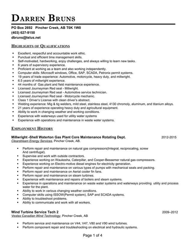 Darren Bruns 2016 Resume Rev 3 | DOC