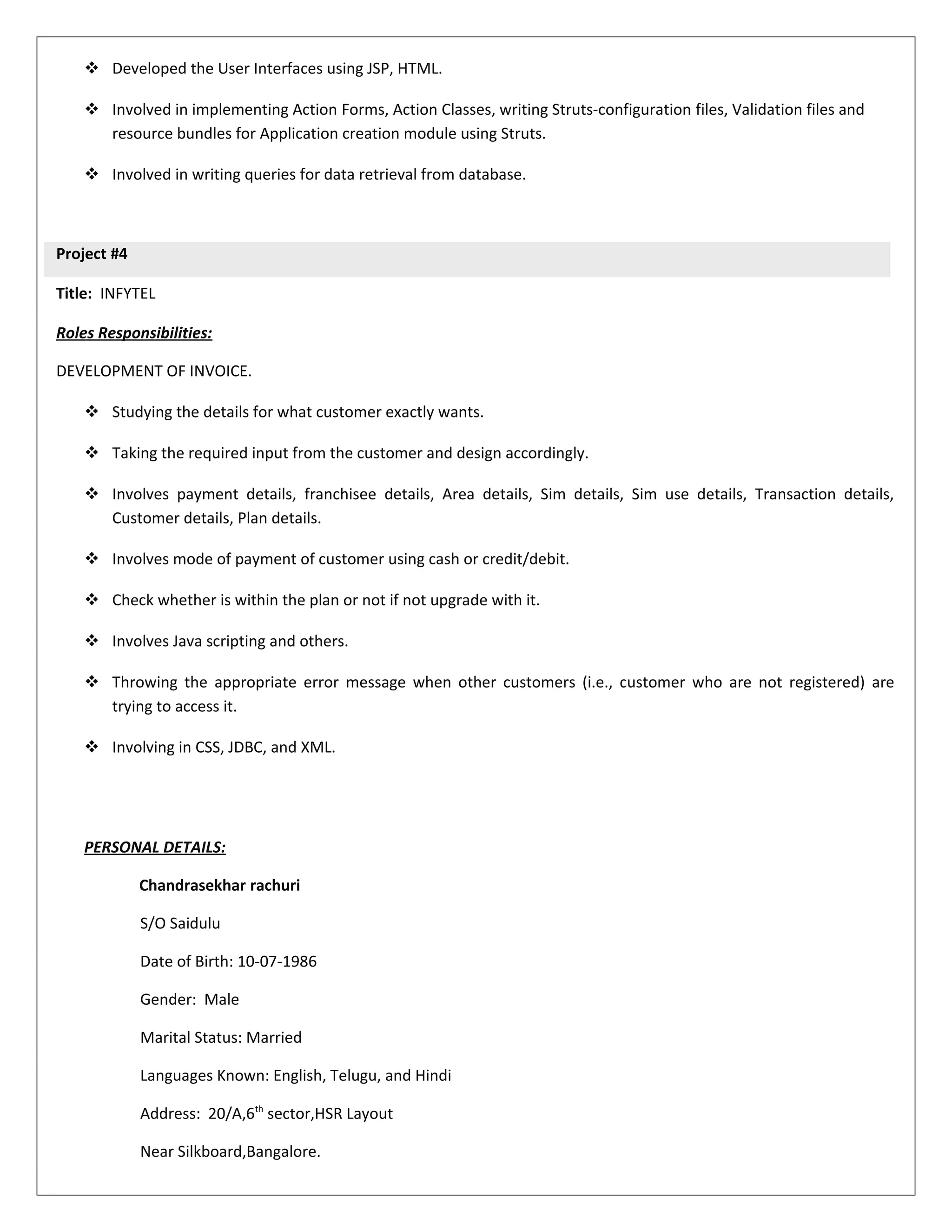 ChandraSekhar CV | DOC