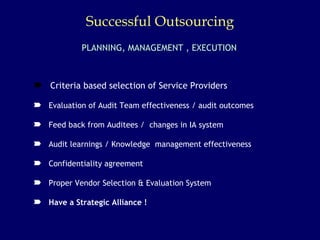 3a 10 Managing Outsourced Audit Activities | PPT