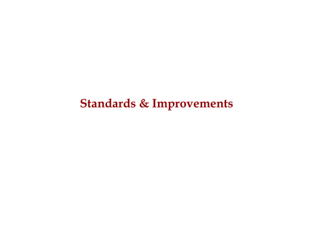 3a 11 Standards And Improvements | PPT