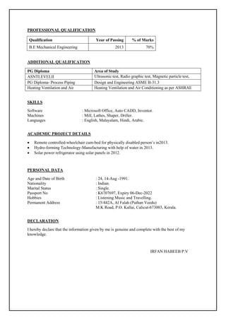 Irfan_Resume | PDF