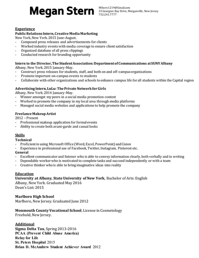 Resume Megan Stern | PDF