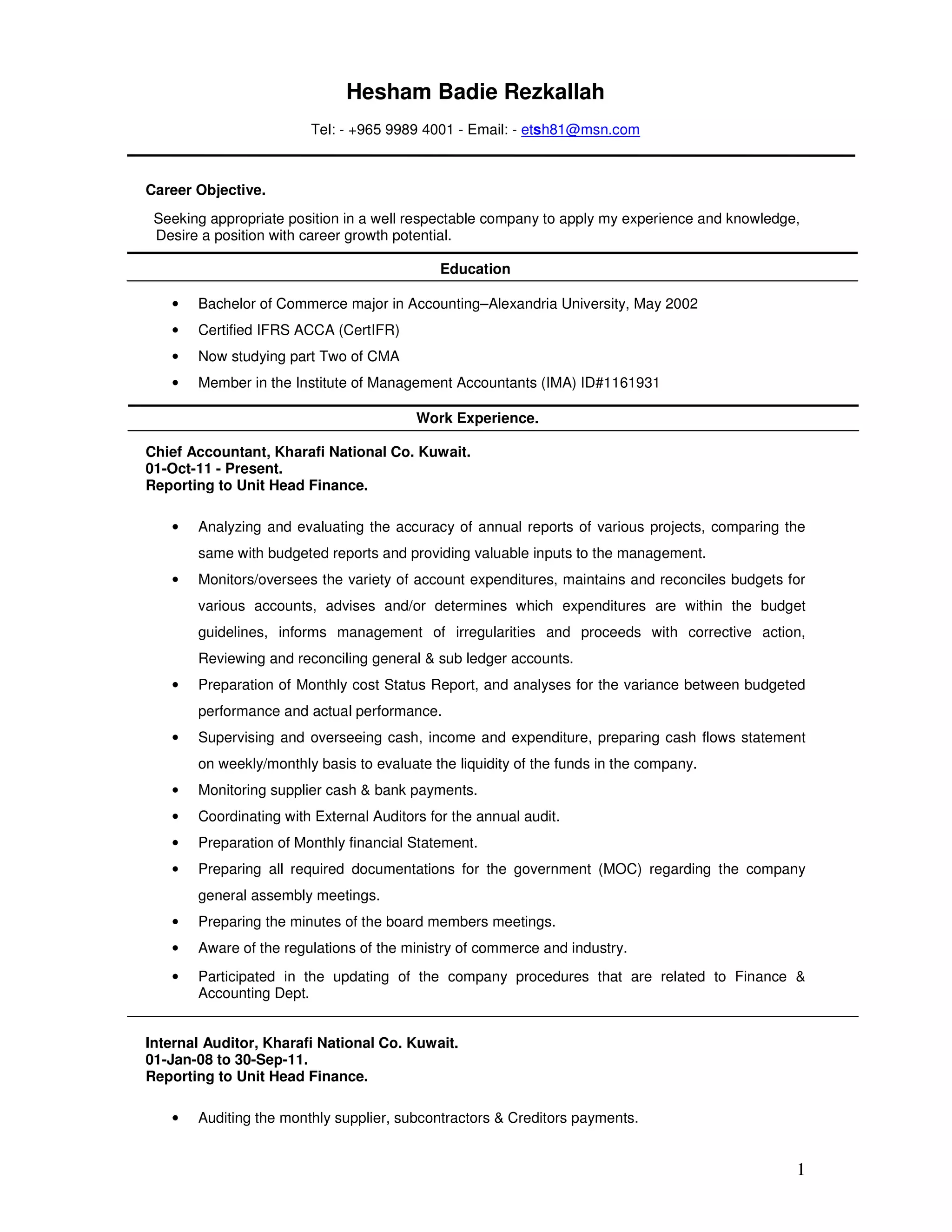Hesham Badie CV | PDF