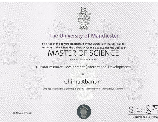 MSc certificate | PDF