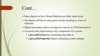 Inter ORB Protocol and Object Persistence & Object Serialization | PPT