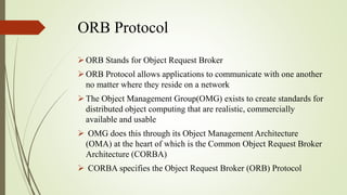 Inter ORB Protocol and Object Persistence & Object Serialization | PPT