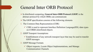Inter ORB Protocol and Object Persistence & Object Serialization | PPT