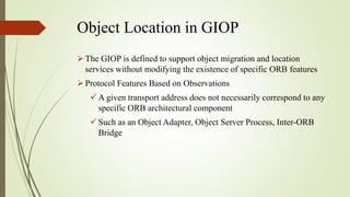 Inter ORB Protocol and Object Persistence & Object Serialization | PPT