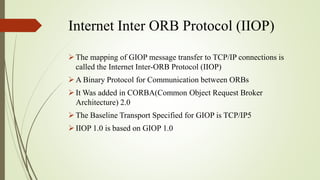 Inter ORB Protocol and Object Persistence & Object Serialization | PPT