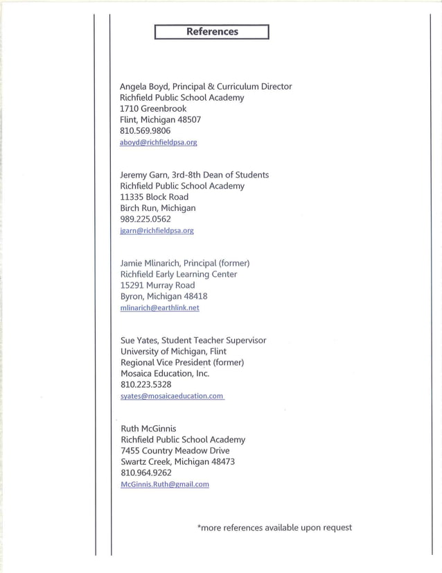 McClain Professional Teaching Resume | PDF | Professional School | Postgraduate Education