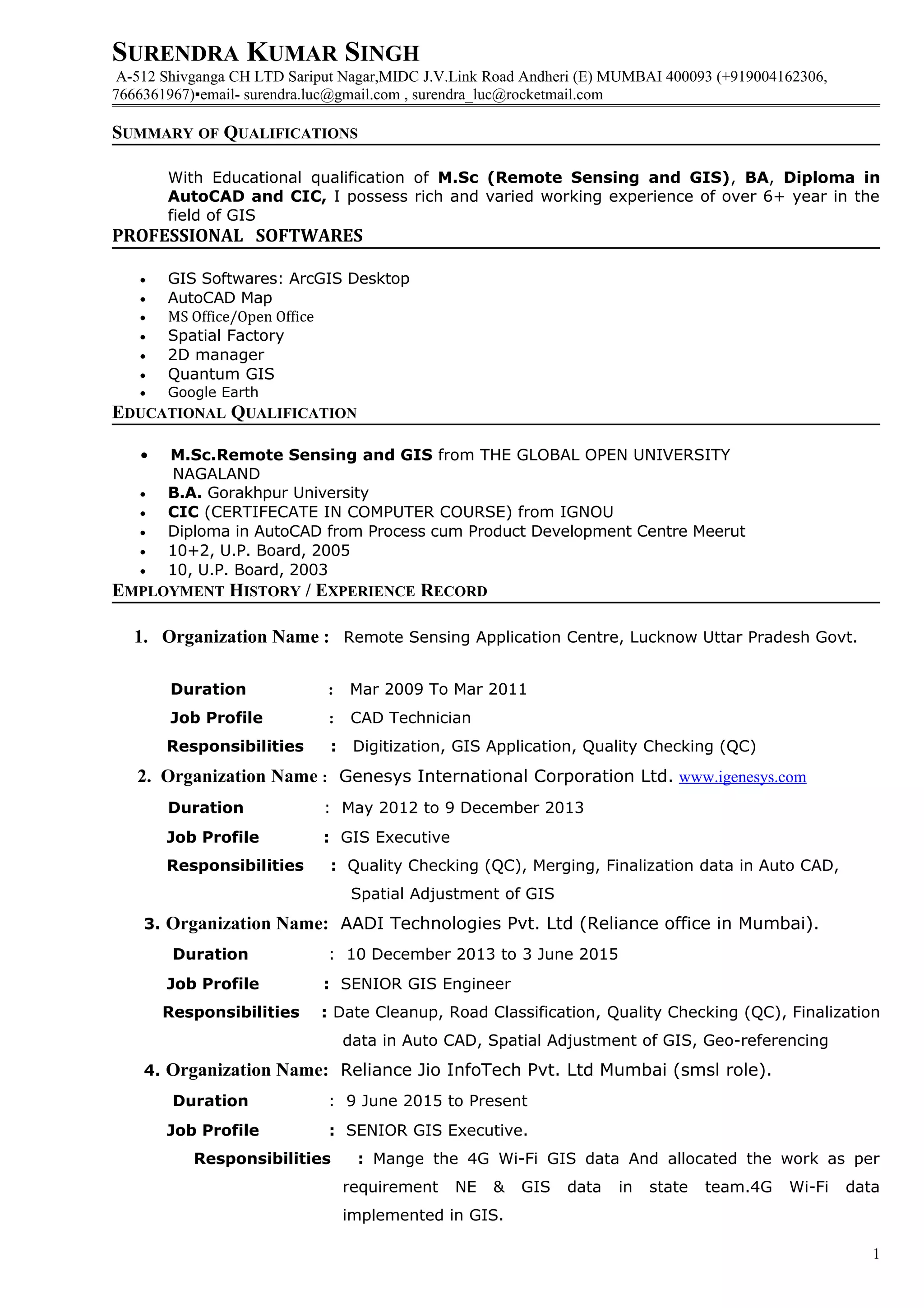 Surendra Resume | PDF