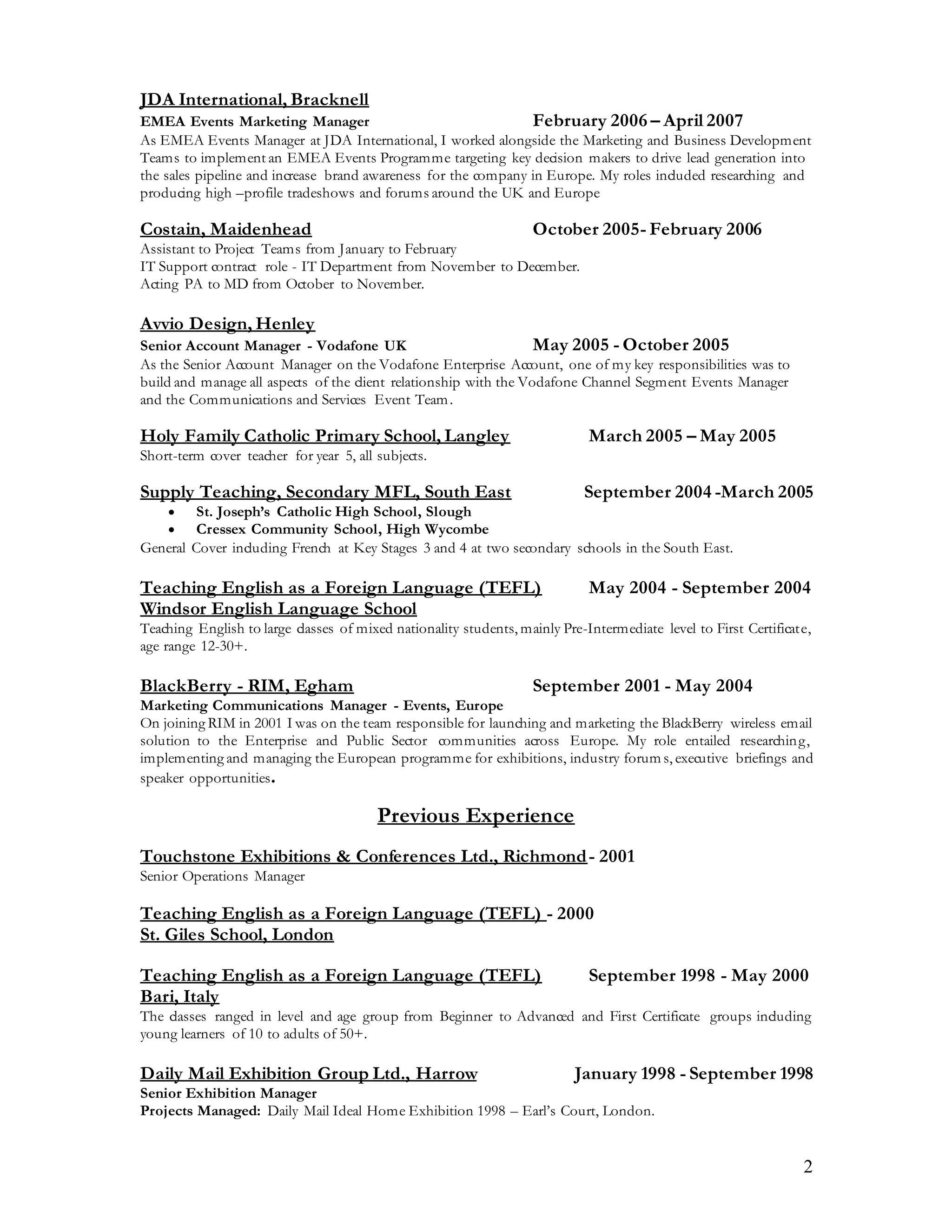 Deborah Gafsen CV Primary Teacher Ma 2015 | DOCX