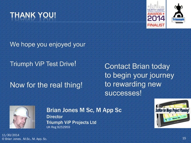 TRIUMPH ViP COLLOQUIUM TEST DRIVE SAMPLER POWERPOINT REV 15 | PPT