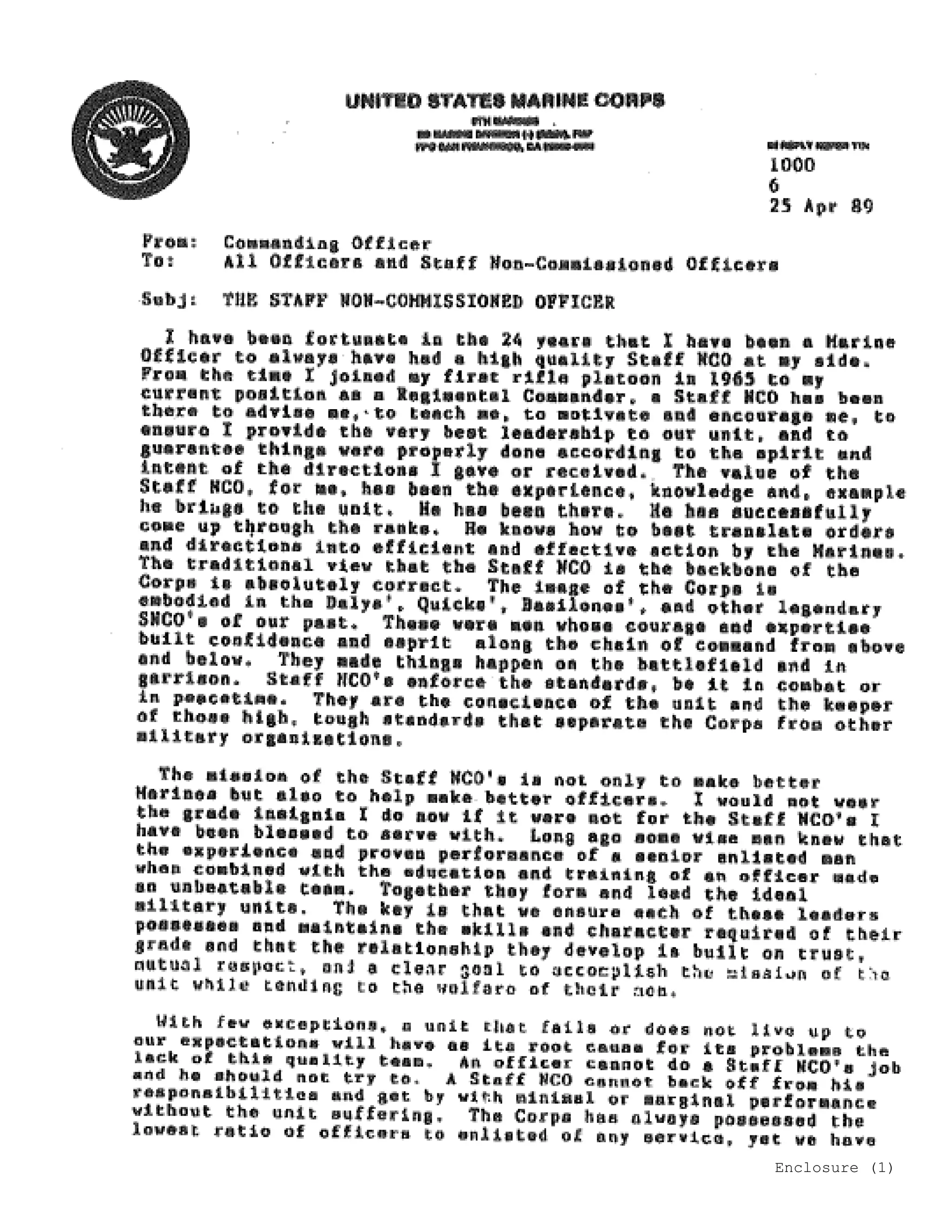 The SNCO-Commissioned Officer Team | PDF