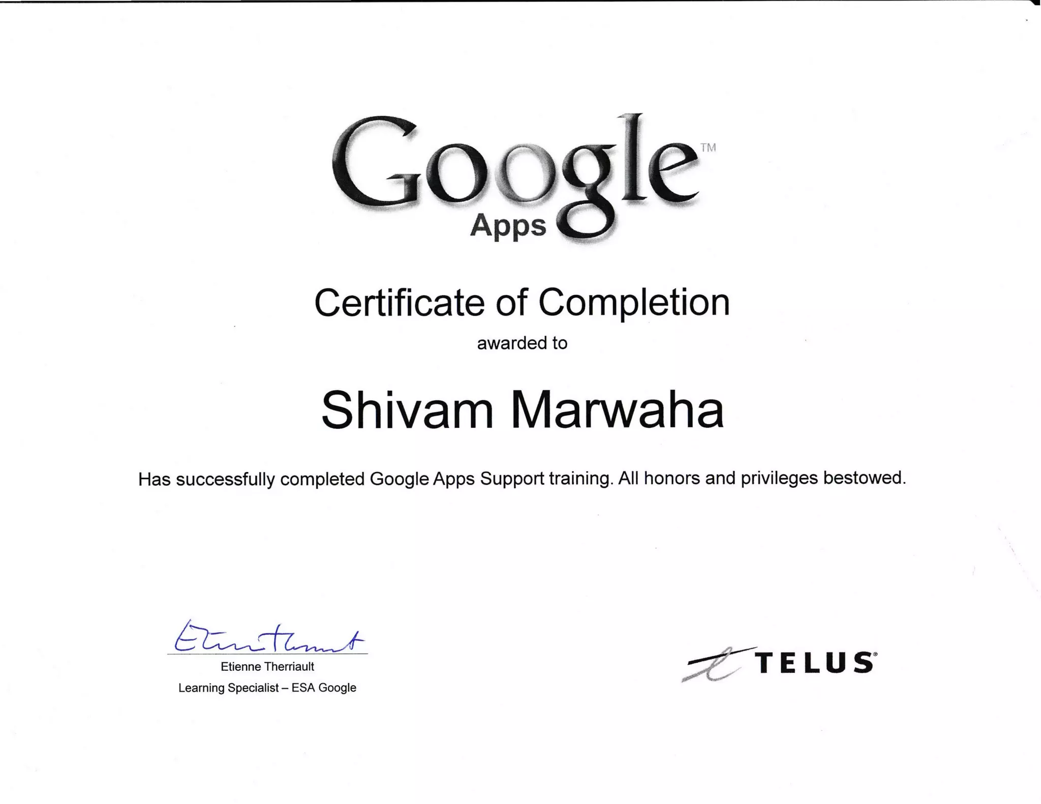 Google Certificate | PDF