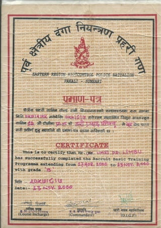 CERTIFICATE FROM A P F NEPAL | PDF