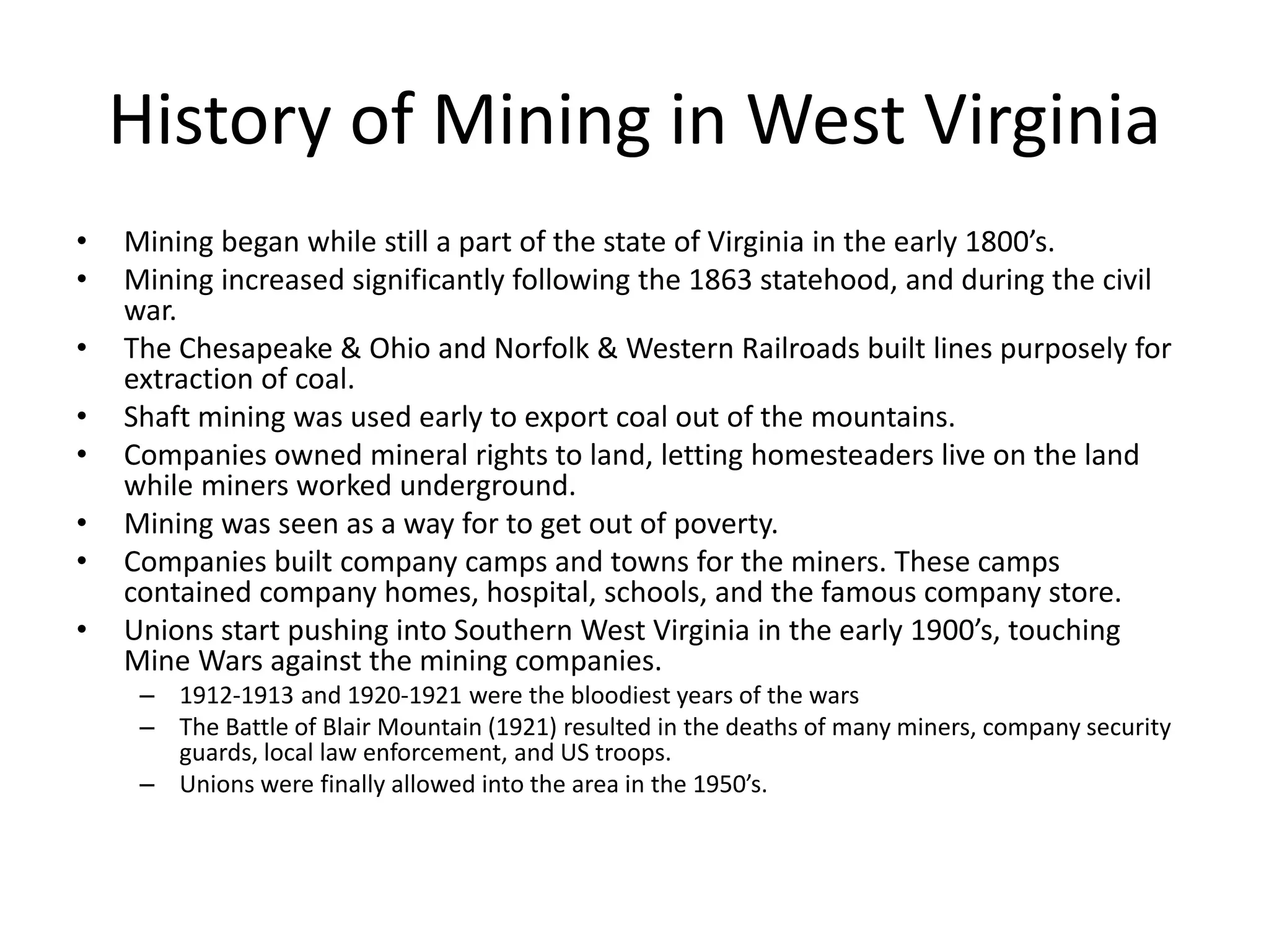 Mountaintop Coal Mining WV | PPTX