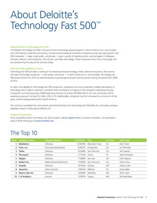Deloitte-2014-Technology-Fast500 | PDF