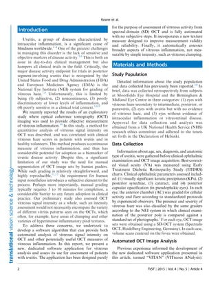 Puplication-Assesssment of Vitritis On OCT-Journel TVST | PDF | Eye and ...