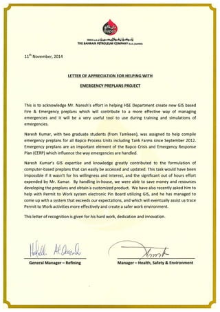 Appreciation Letter - Emergency PrePlan Response System | PDF