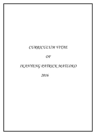 Patrick Matloko - CV 2016 | PDF