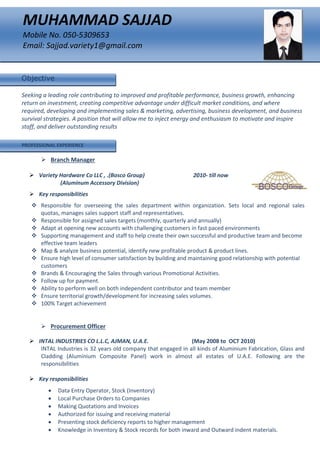 Sajjad cv | PDF