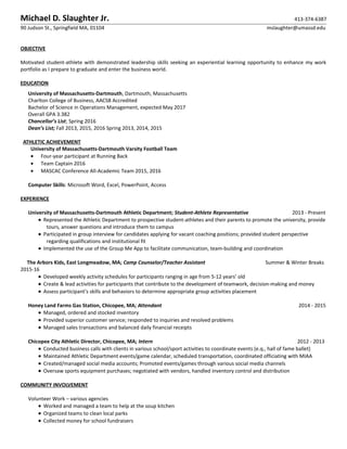 Resume M Slaughter-updated | DOC