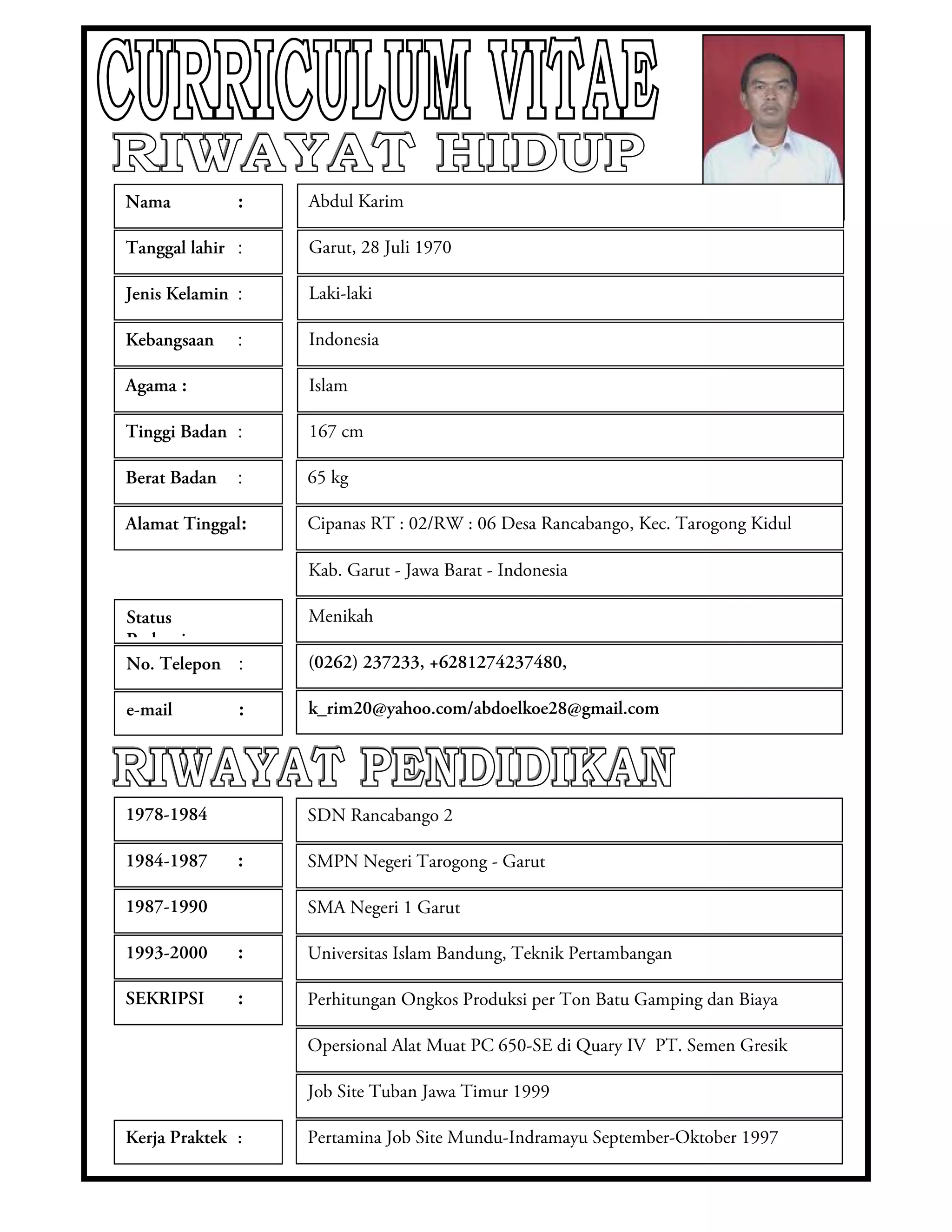 CV Karim | DOC
