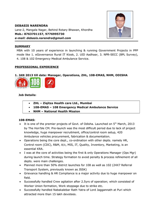 CV-DEBASIS_NARENDRA | DOC