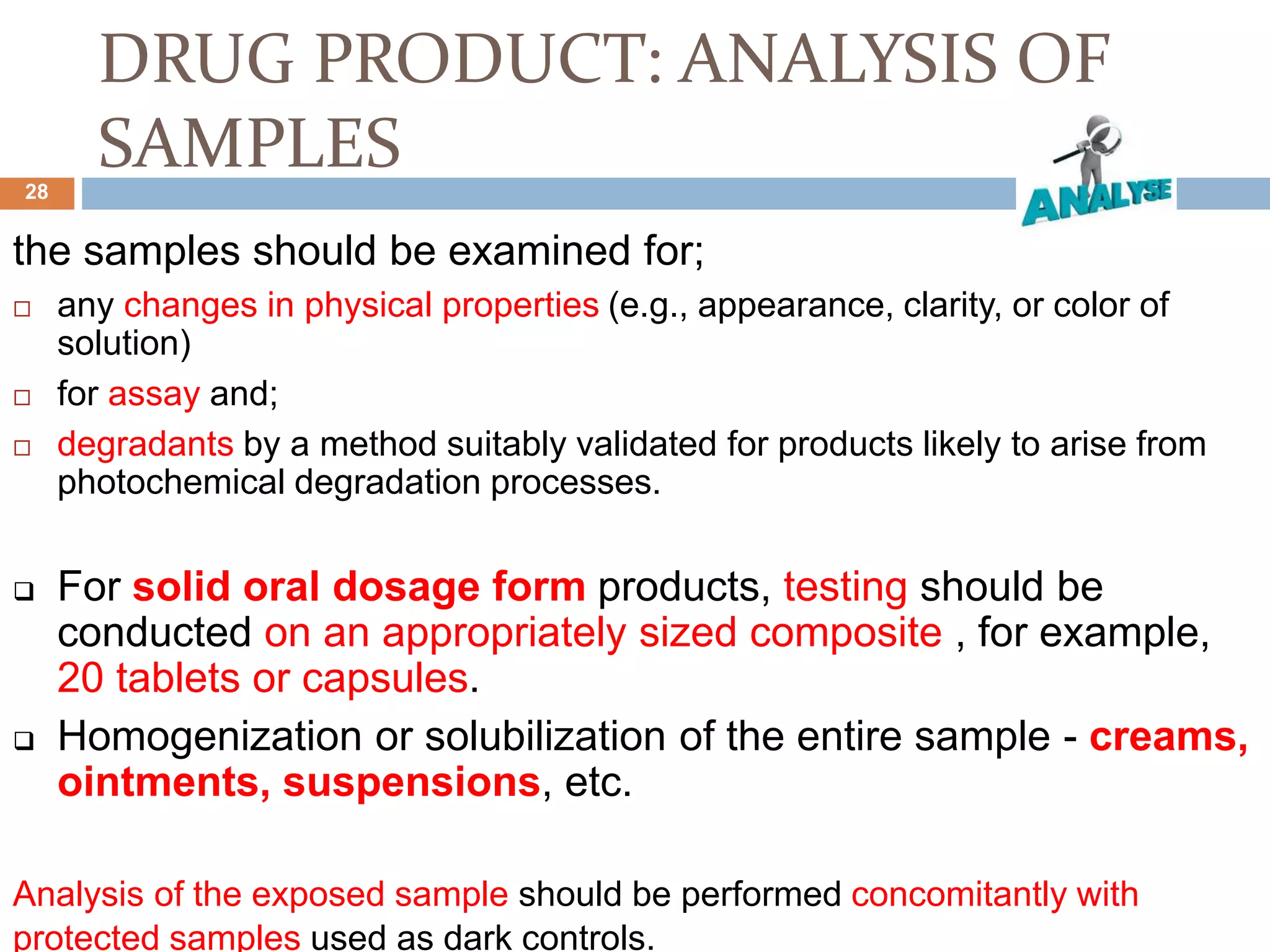 PHOTOSTABILITY TESTING SEM I SEMINAR | PPTX