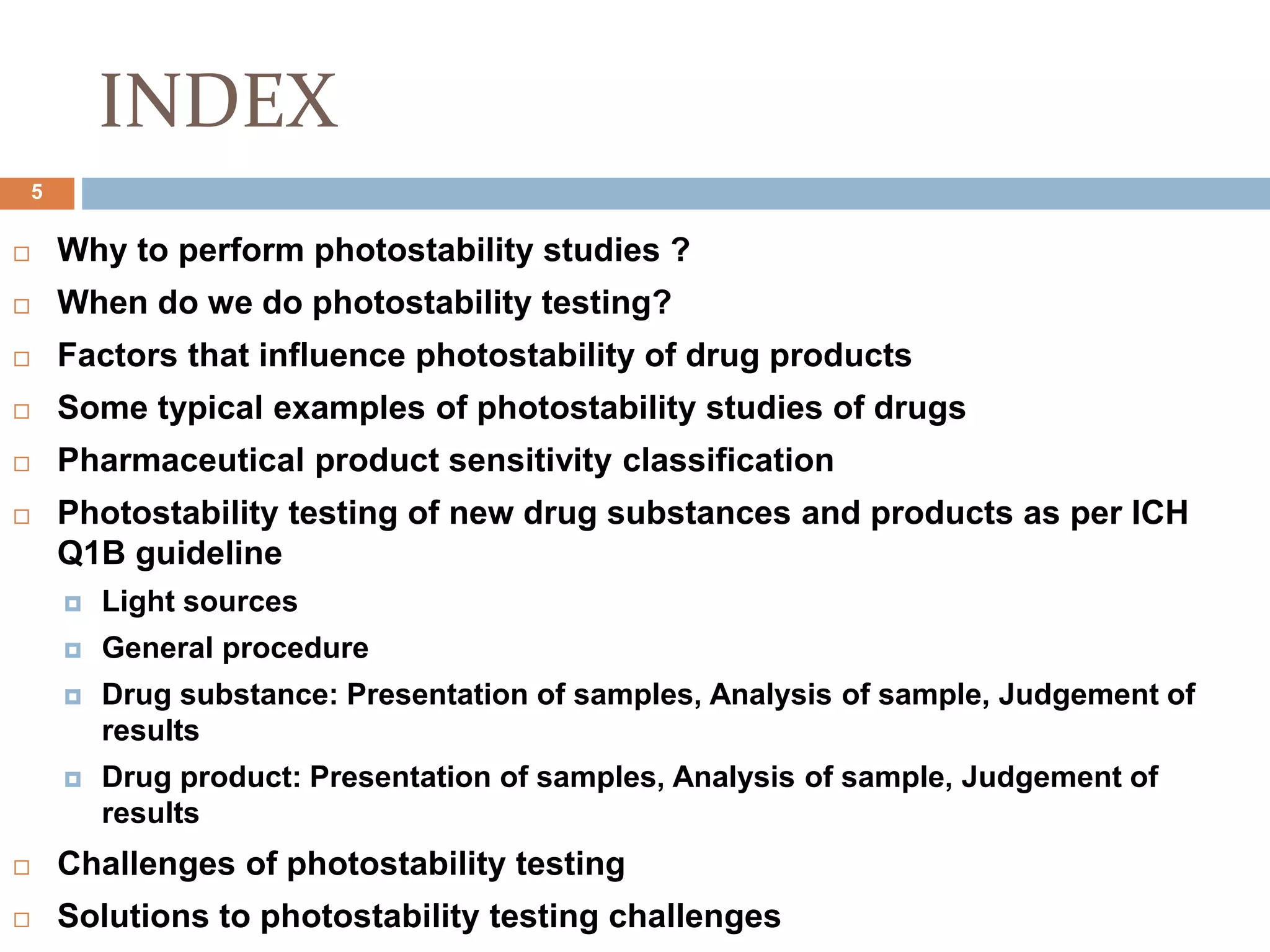 PHOTOSTABILITY TESTING SEM I SEMINAR | PPTX