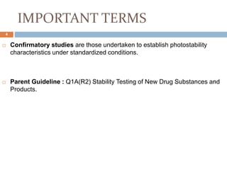 PHOTOSTABILITY TESTING SEM I SEMINAR | PPTX