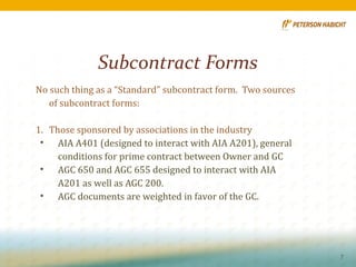 Subcontract Clauses.PPTX