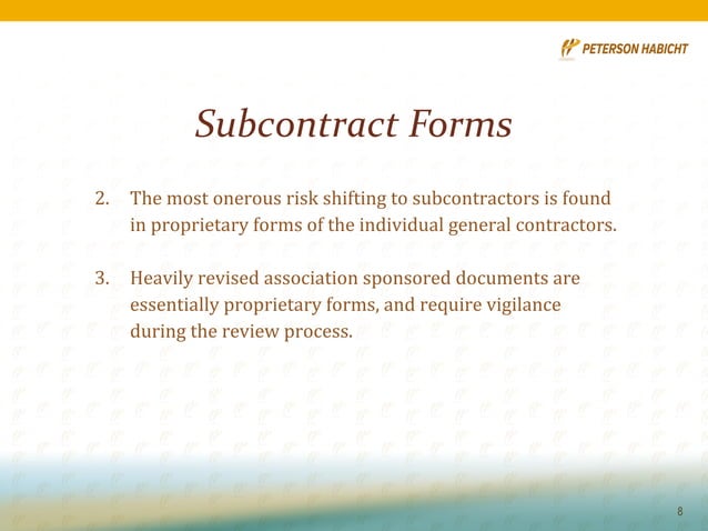 Subcontract Clauses.PPTX