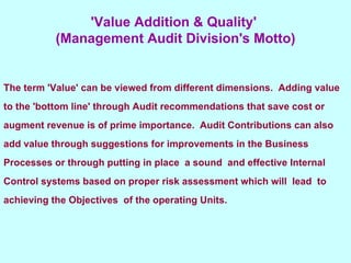 3a 5 Value Adding Internal Audit | PPT